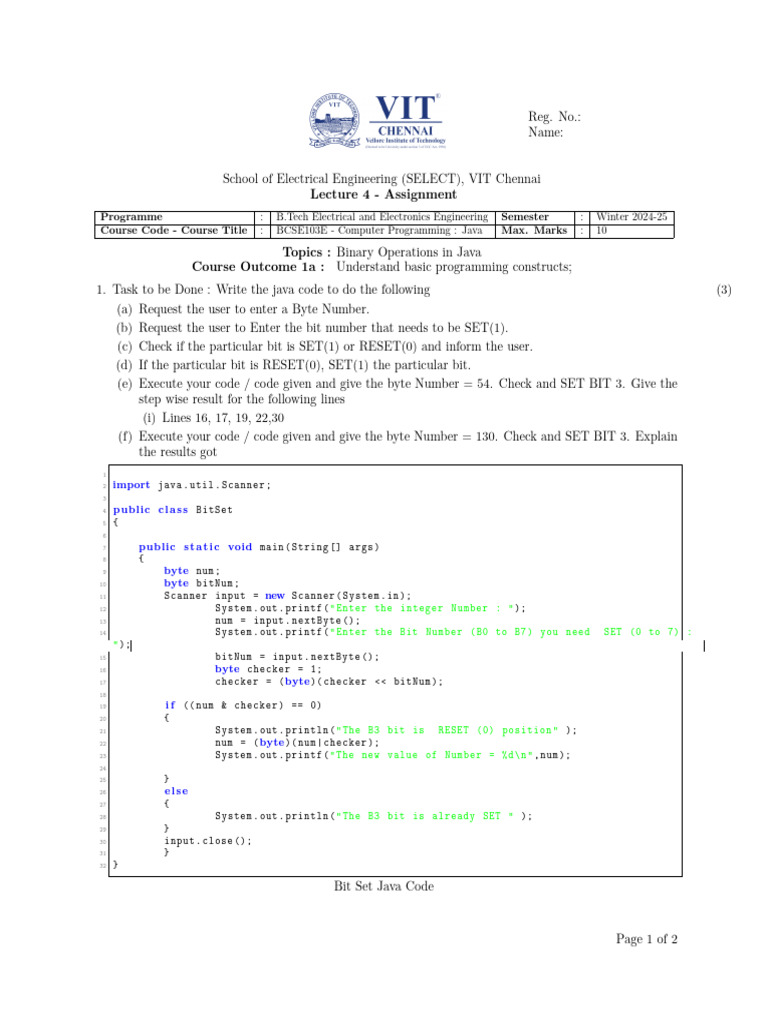 Lecture4_BitWiseOperation | PDF | Bit | Software Engineering