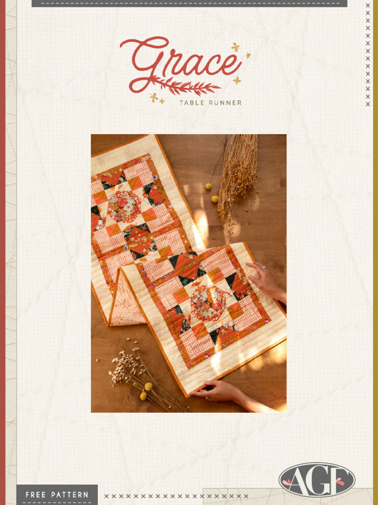 Grace Table Runner - Gratitude HolidayBundles | PDF | Quilt | Sewing