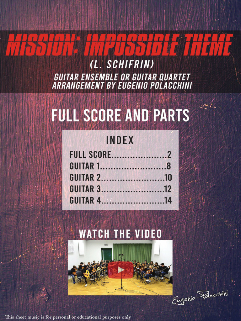 Mission Impossible Guitar Quartet | PDF | Gaiaphones | European Musical ...