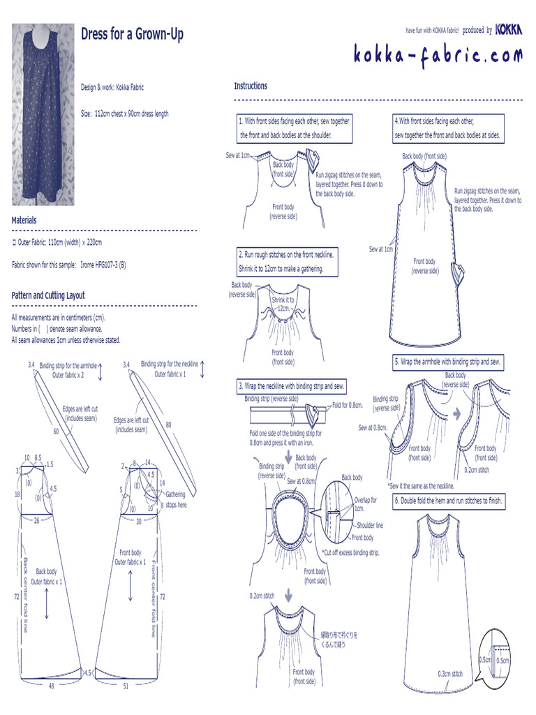 CS99 Dress For A Grown Up E | PDF | Seam (Sewing) | Fashion