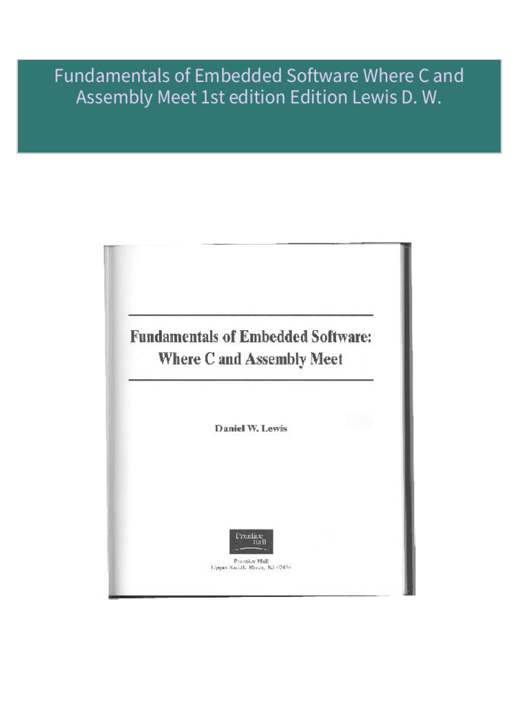 Instant Ebooks Textbook Fundamentals Of Embedded Software Where C And