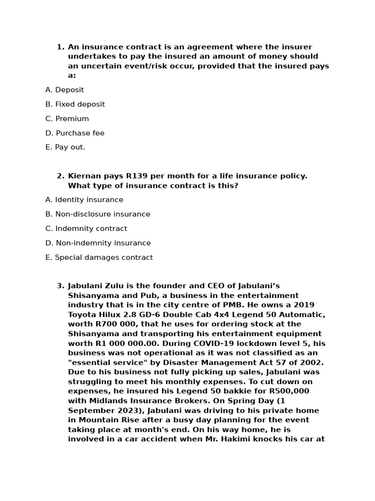 Understanding Insurance Contracts and Claims | PDF | Insurance ...