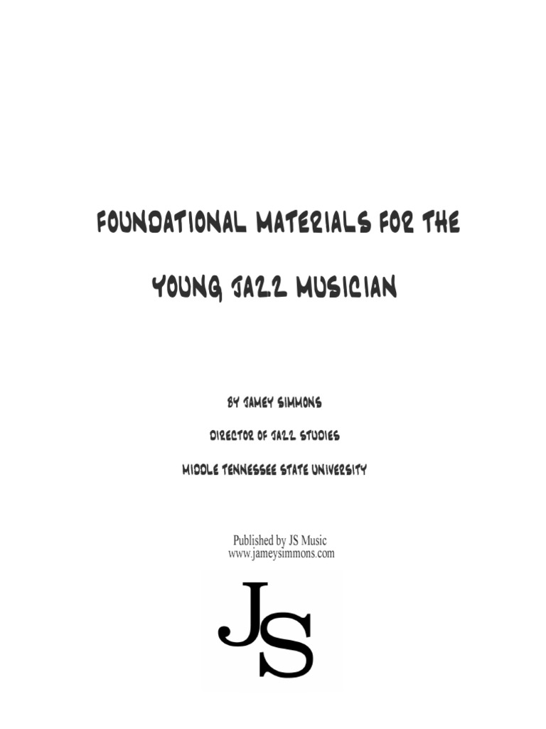 Foundational Materials For The Young Jazz Musician | PDF