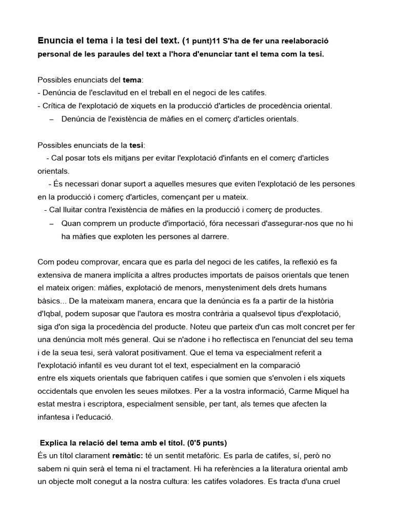 LES Catifes No Són Màgiques Comentaris | PDF