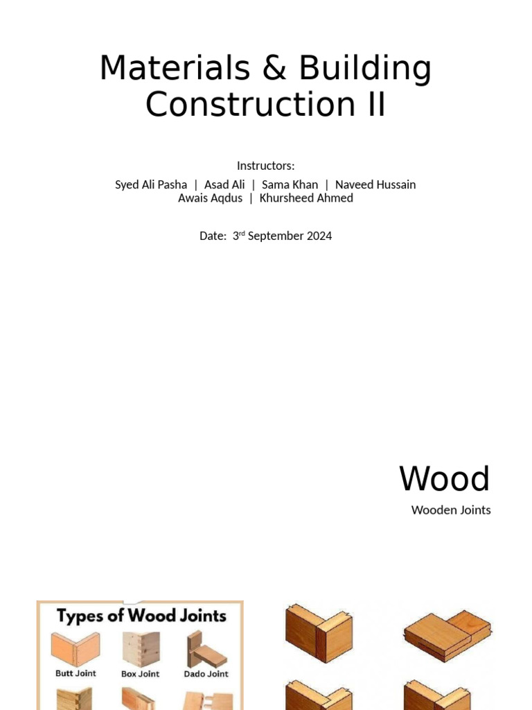 Wood Joint Techniques in Construction | PDF