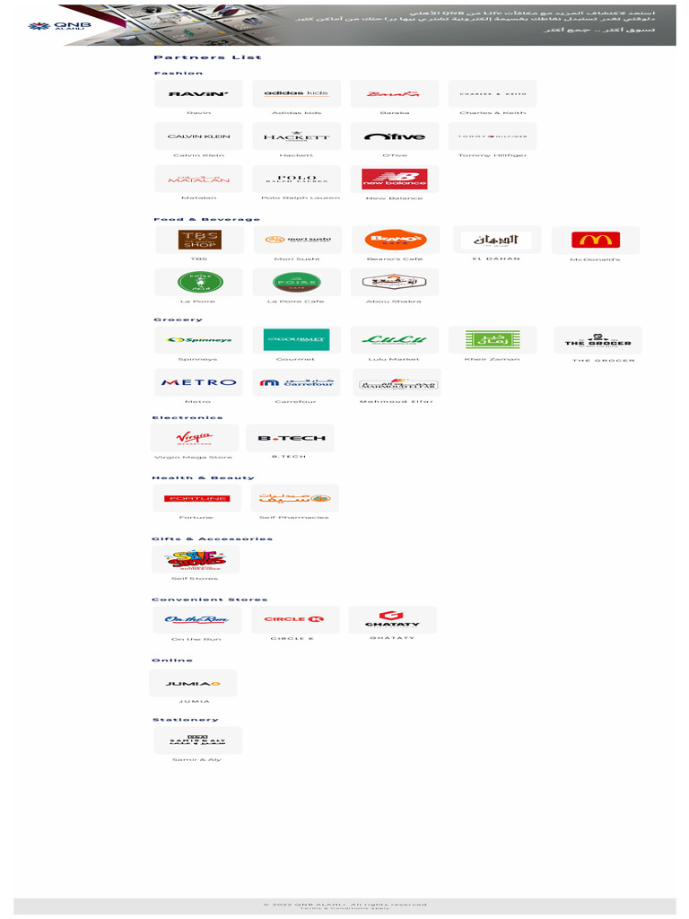 QNB ALAHLI Partners List 2 | PDF