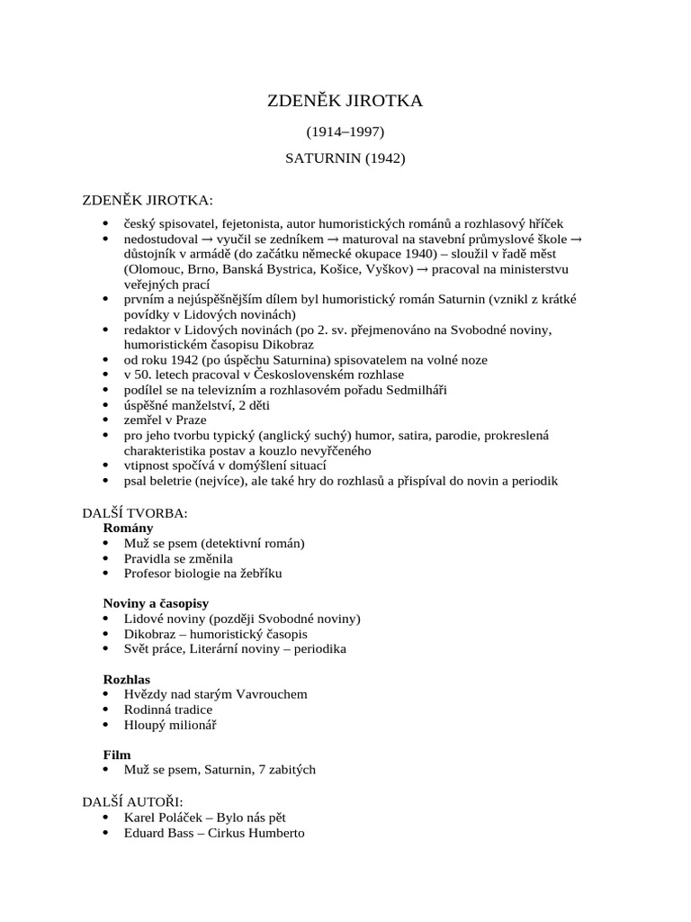 Saturnin | PDF