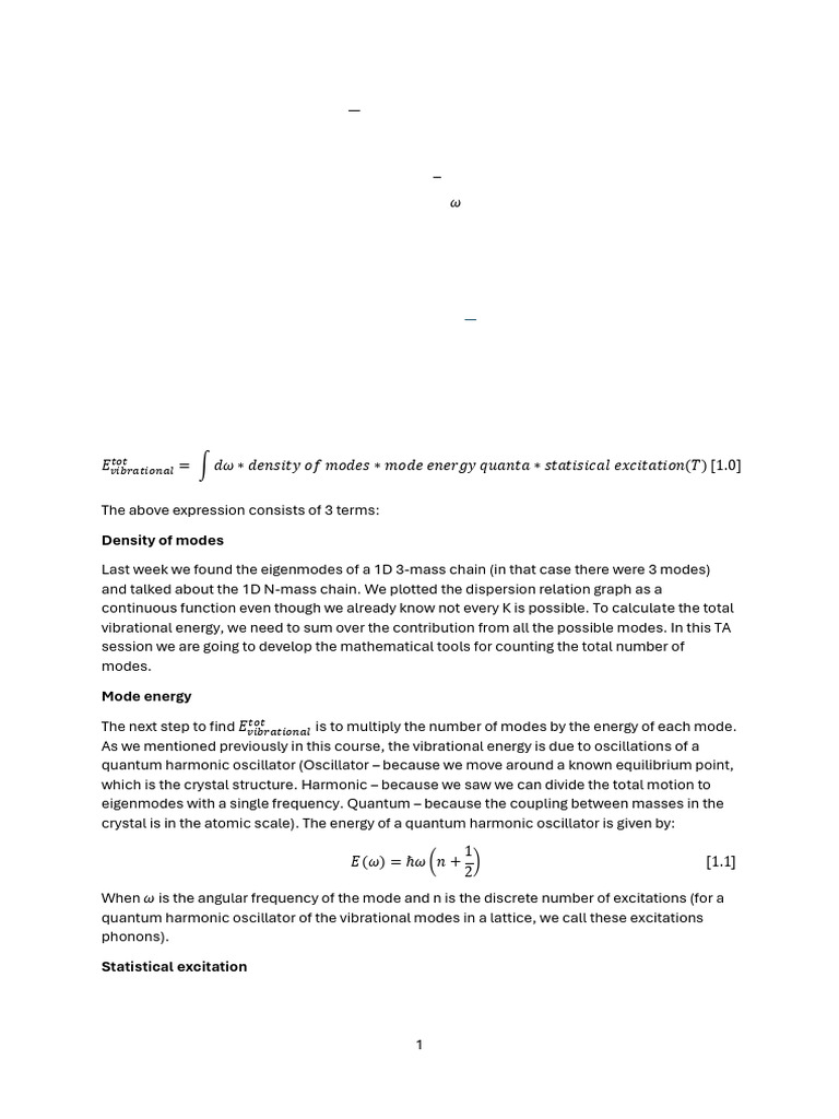 T5 - Density of States | PDF | Phonon | Normal Mode