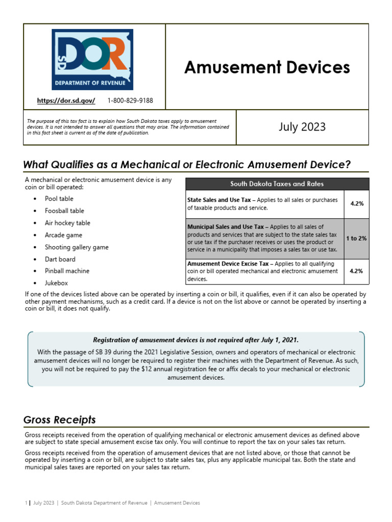 amusement-devices | PDF | Sales Taxes In The United States | Taxes