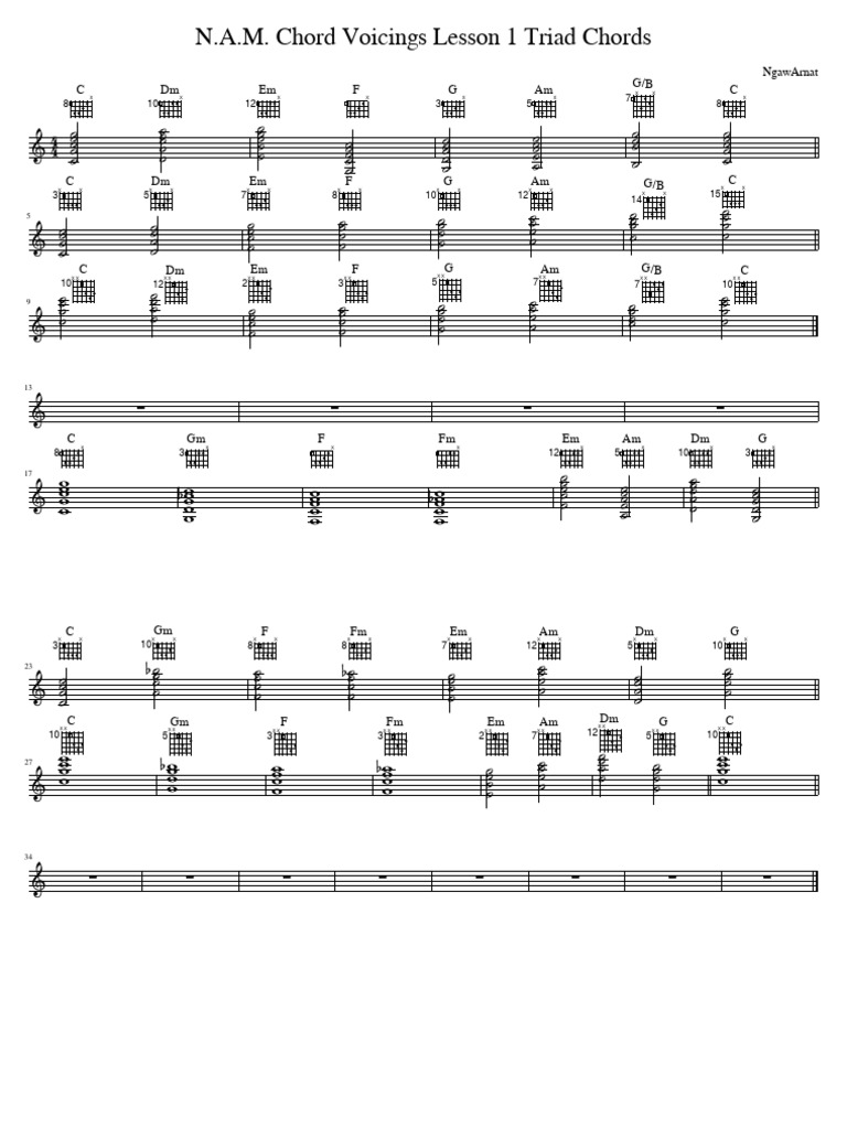 Lesson1 Triad Diatonic & Progression | PDF | Melody | Musical Scales