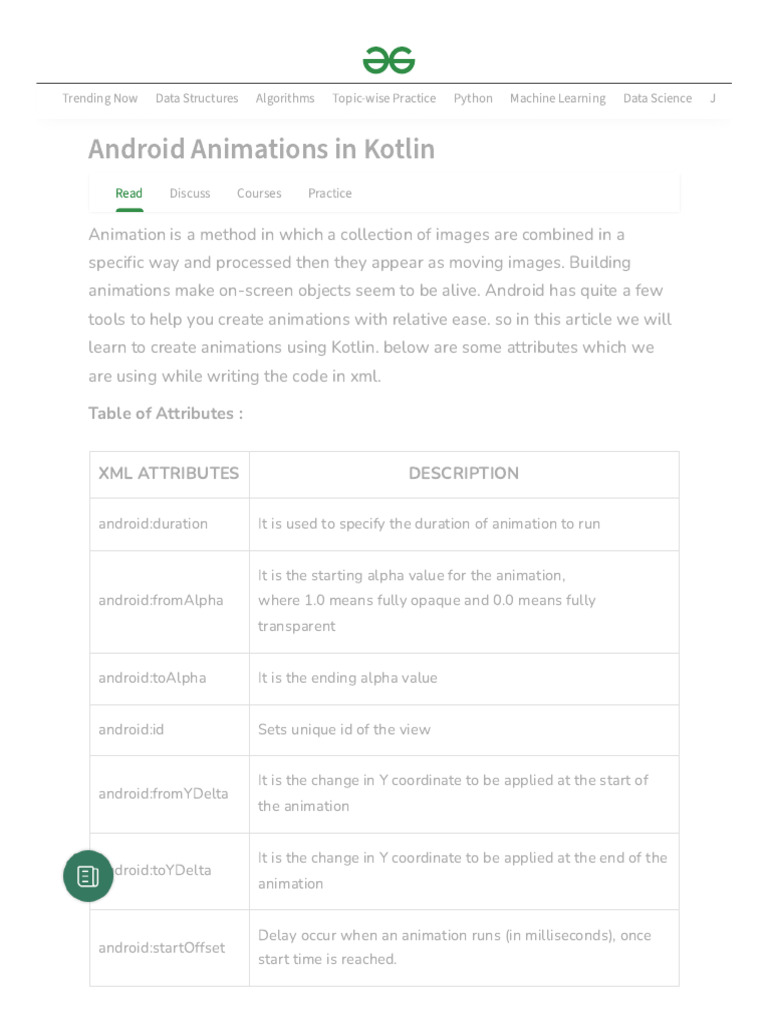 4 Android Animations In Kotlin Pdf Python Programming Language Android Operating System 5605