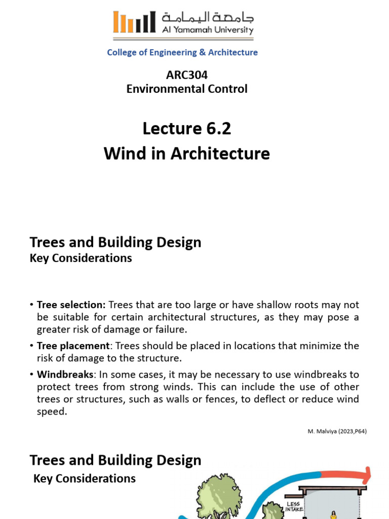 ARC304 - Lecture 6.2 - Wind in Architecture | PDF | Wound | Flux