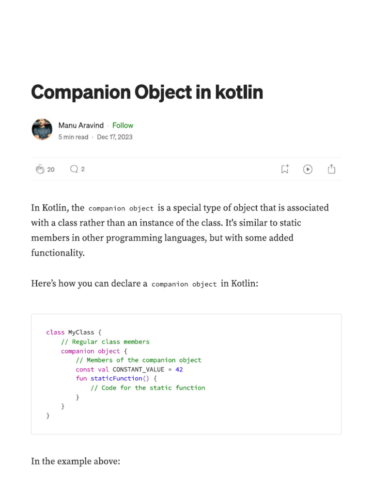 15 - Companion Object | PDF
