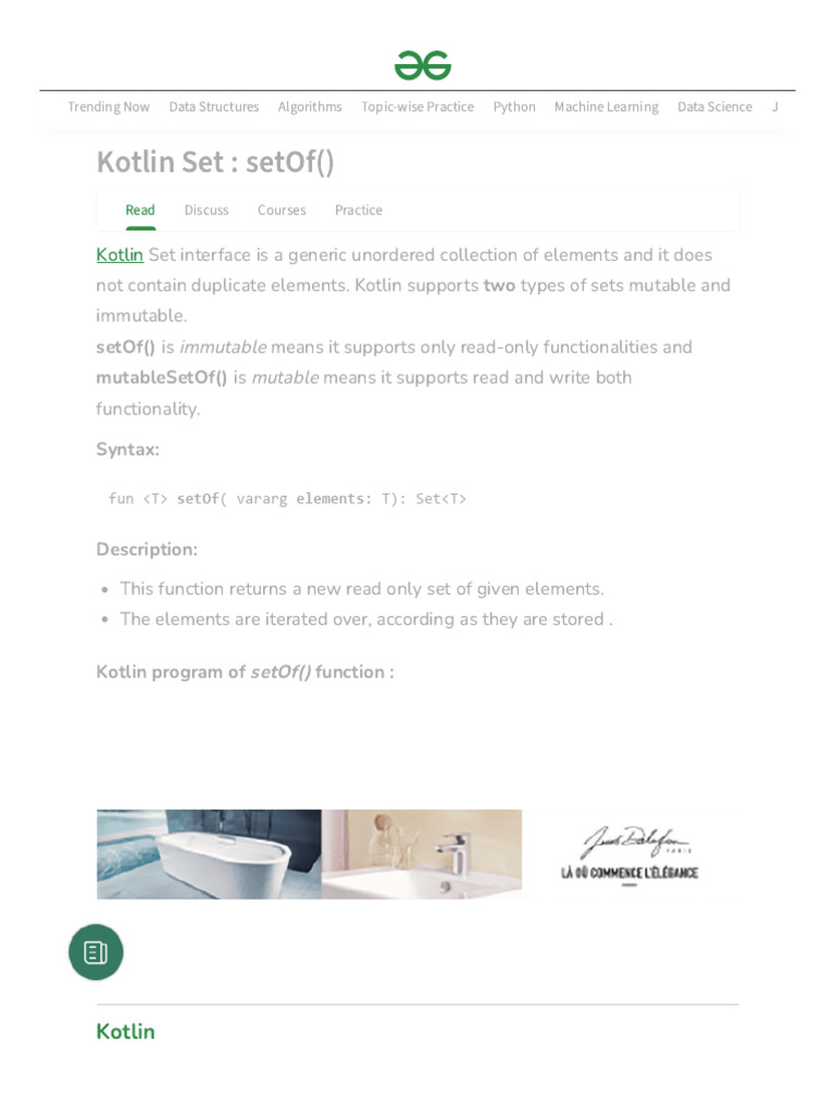 4- Set _ setOf() | PDF | Object (Computer Science) | Computer Science