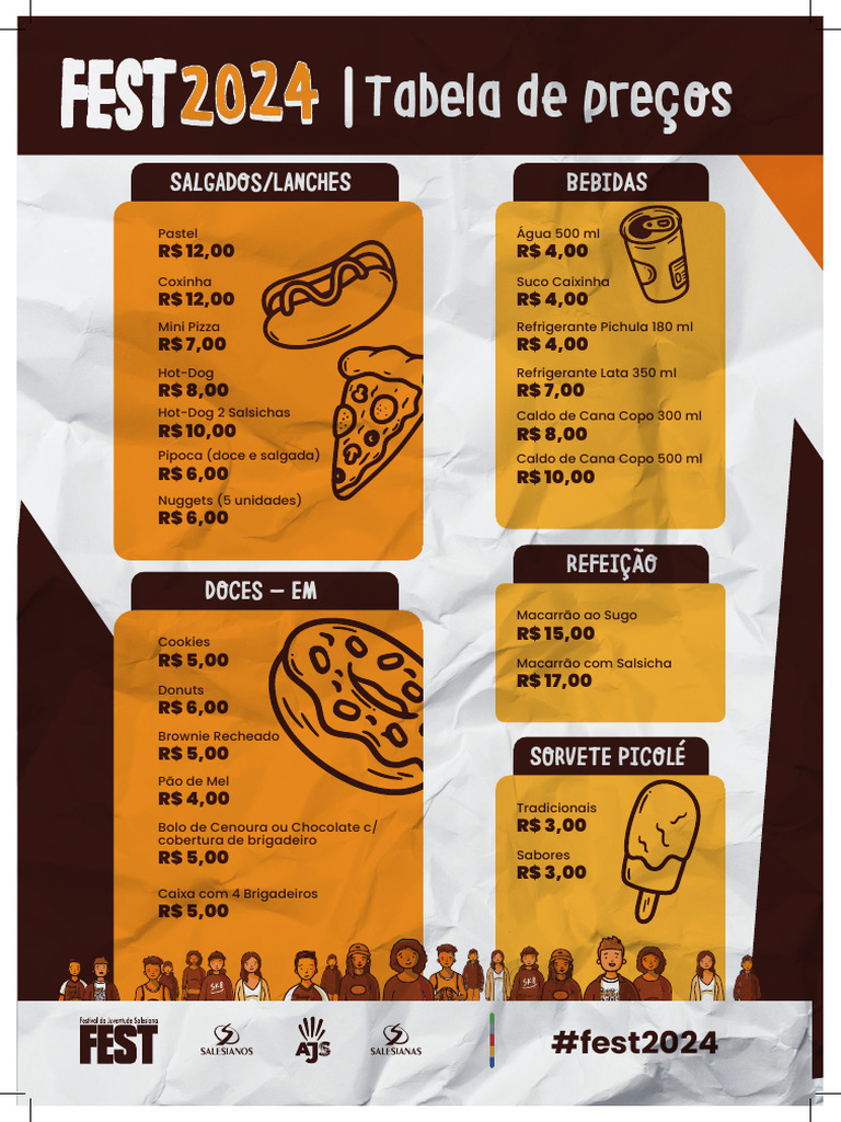 Cartaz A3 - FEST 2024 Cardápio | PDF