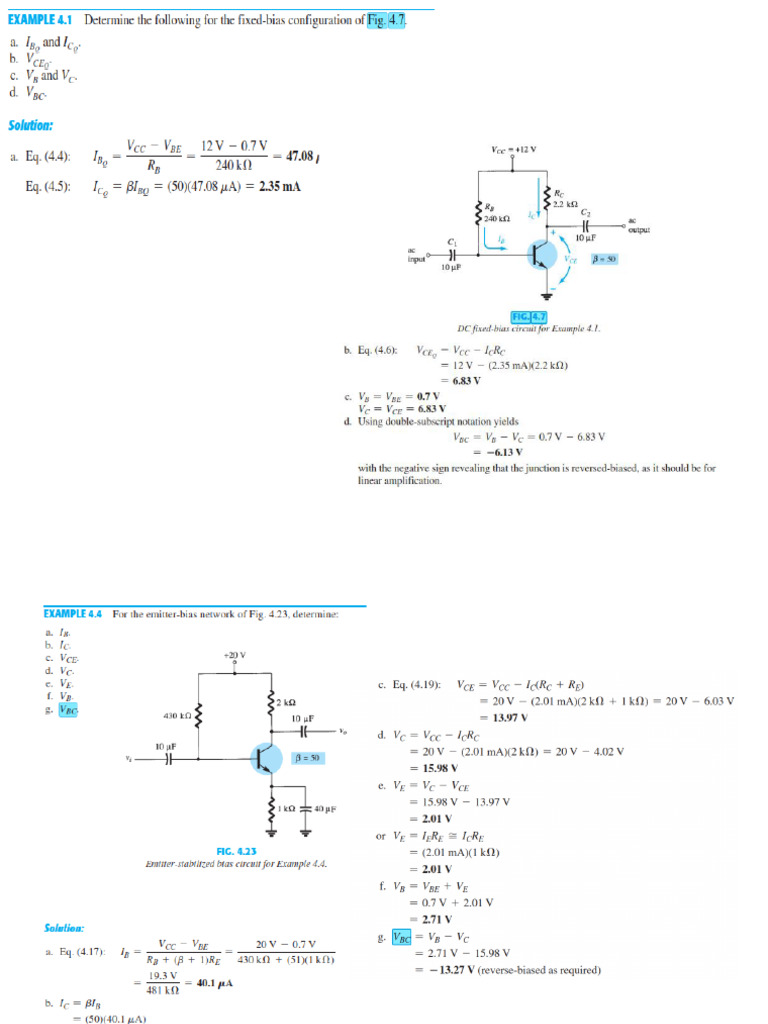 Thevenin Analysis of Transistor Circuits | PDF | Electrical Components ...