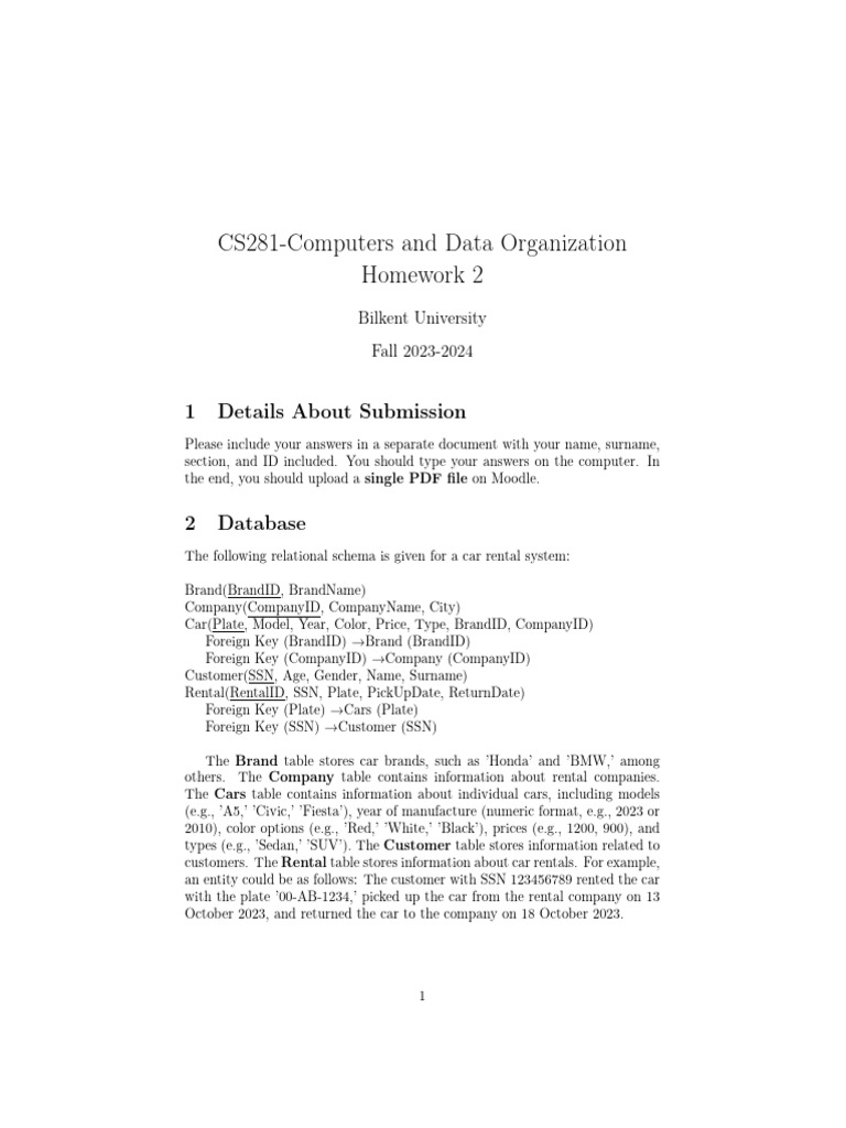 CS281_2023_Fall_HW2_Solutions | PDF | Relational Model | Information Technology Management