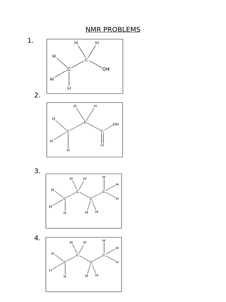 NMR Worksheet | PDF