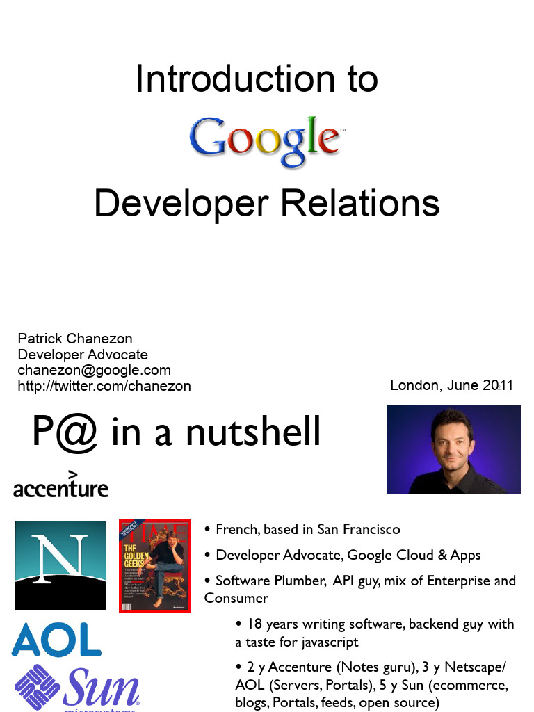 Google Developer Relations Overview | PDF | Cloud Computing | Android (Operating System)
