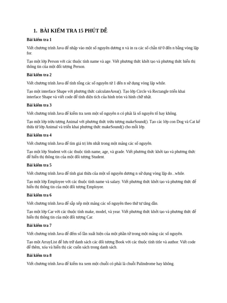 Kiểm Tra Lập Trình Mạng Lab 1 - 4 | PDF