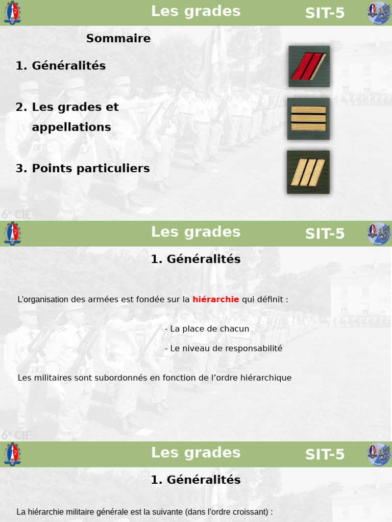 Grades et appellations militaires | PDF | Général (Rang militaire ...