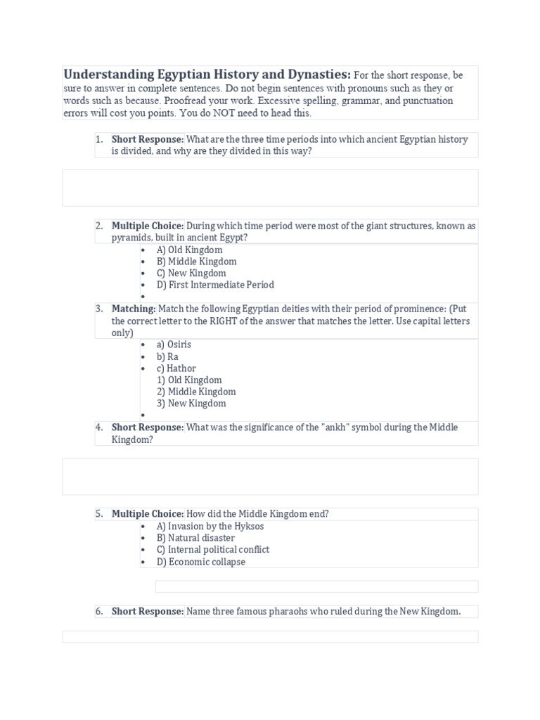Understanding Egyptian History and Dynasties 3 | PDF | Ancient Egypt ...