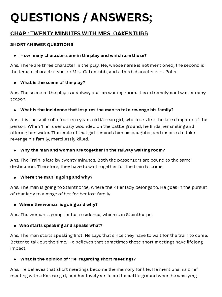 QUESTIONS ANSWERS; | PDF