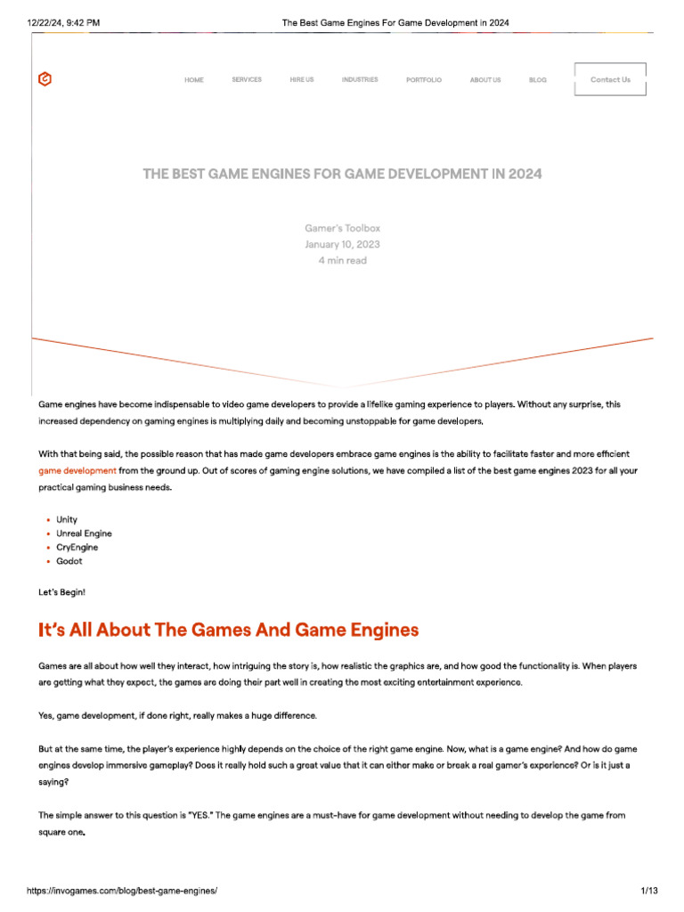 Game Engine | PDF