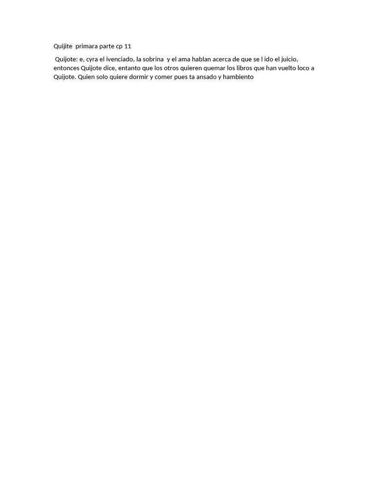 Quijite Primara Parte CP 11 | PDF