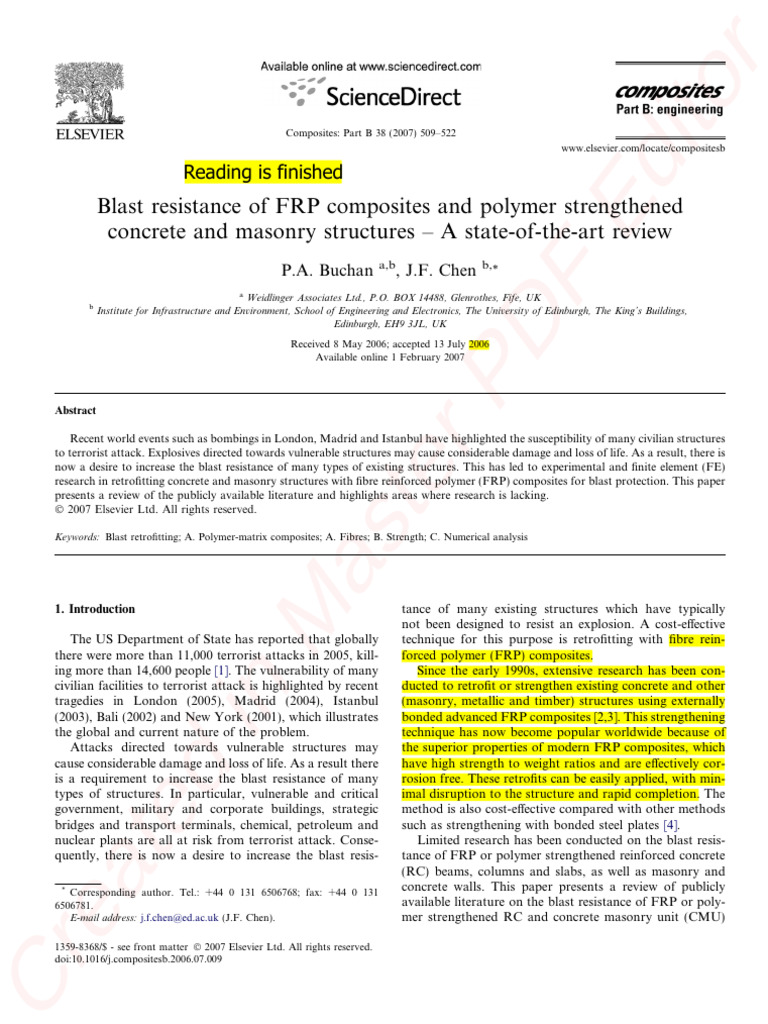 77 - TRUSTED - Blast Resistance of FRP Composites and Polymer ...