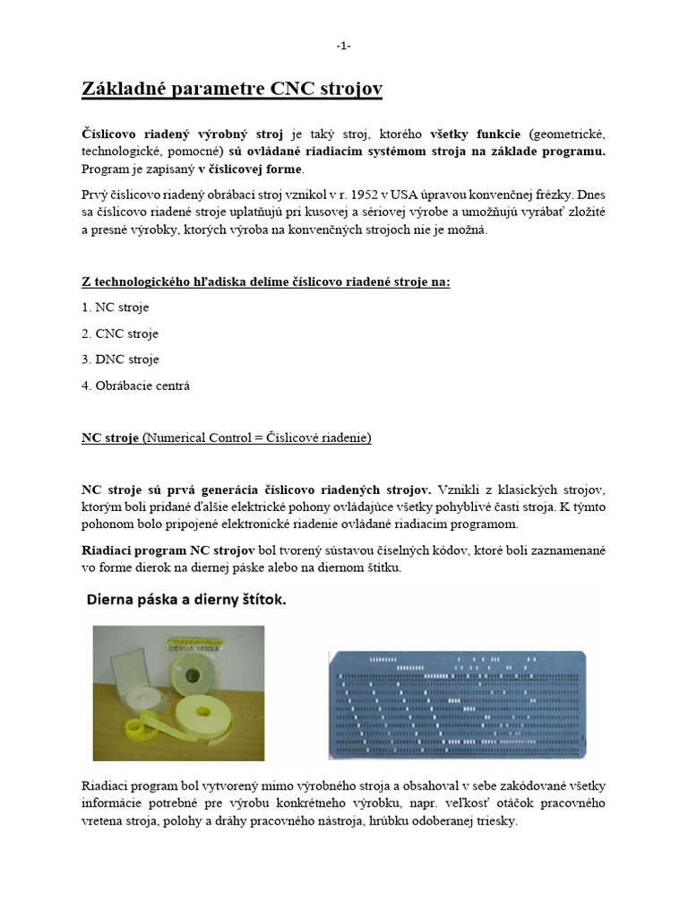 CNC Parametre Opakovanie | PDF