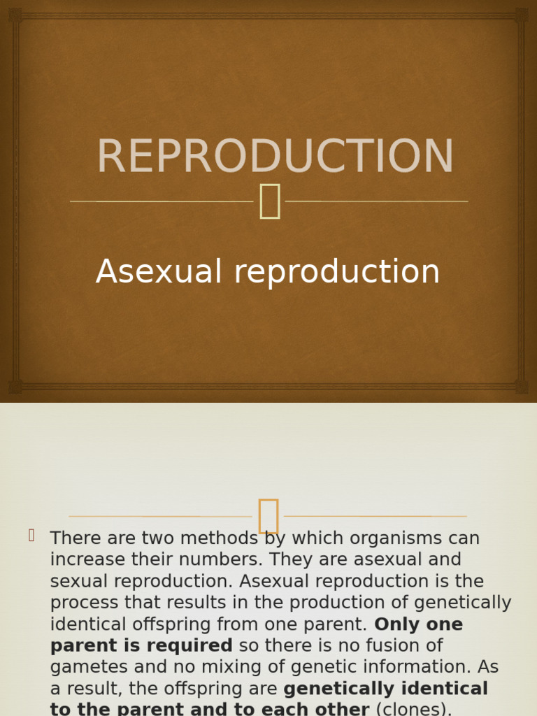 ASEXUAL REPRODUCTION | PDF | Sexual Reproduction | Reproduction