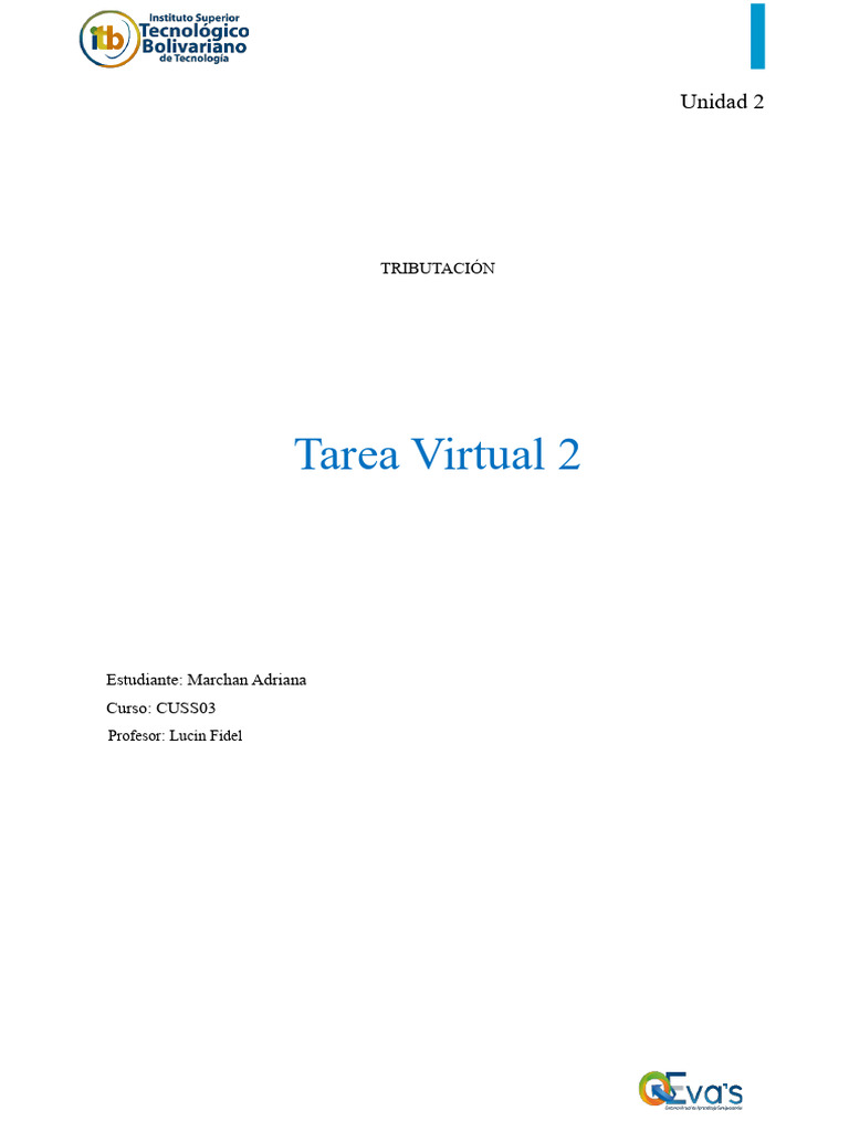 Tarea Virtual 2 TRIBUTACION | PDF | Tarjeta de crédito | Corporaciones