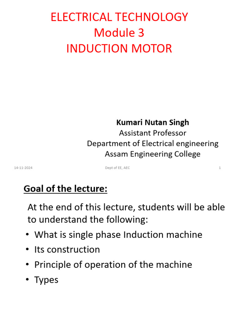 Single Phase Induction Motor | PDF | Electric Motor | Electromagnetic ...