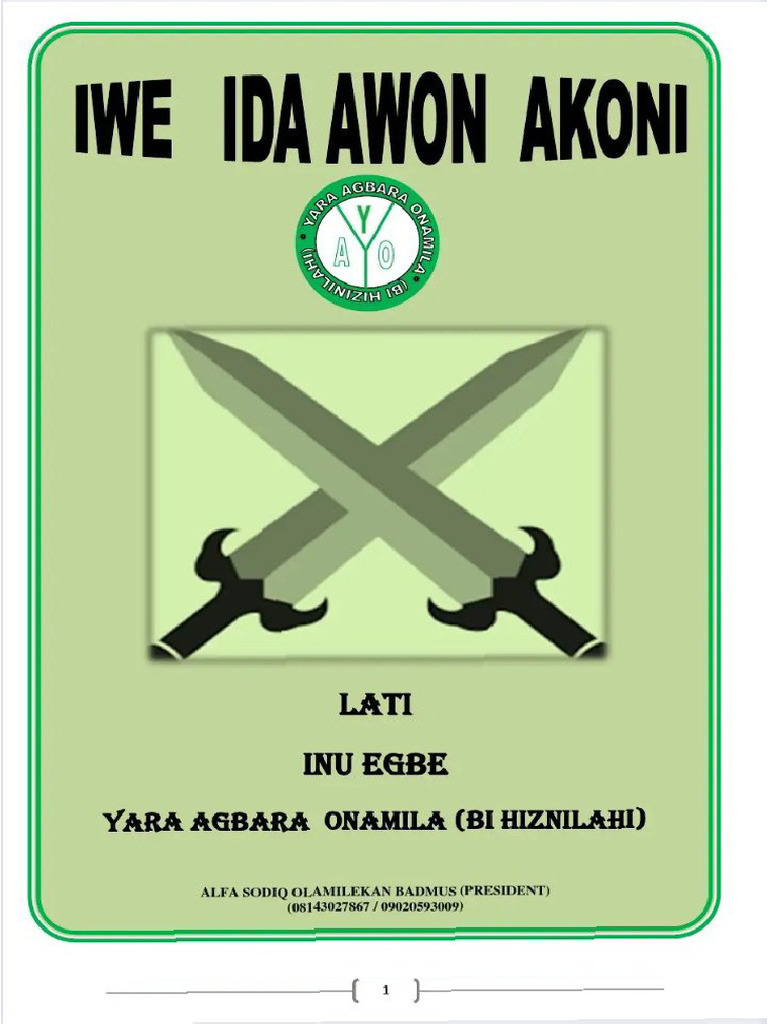Iwe Ida Awon Akoni ? | PDF