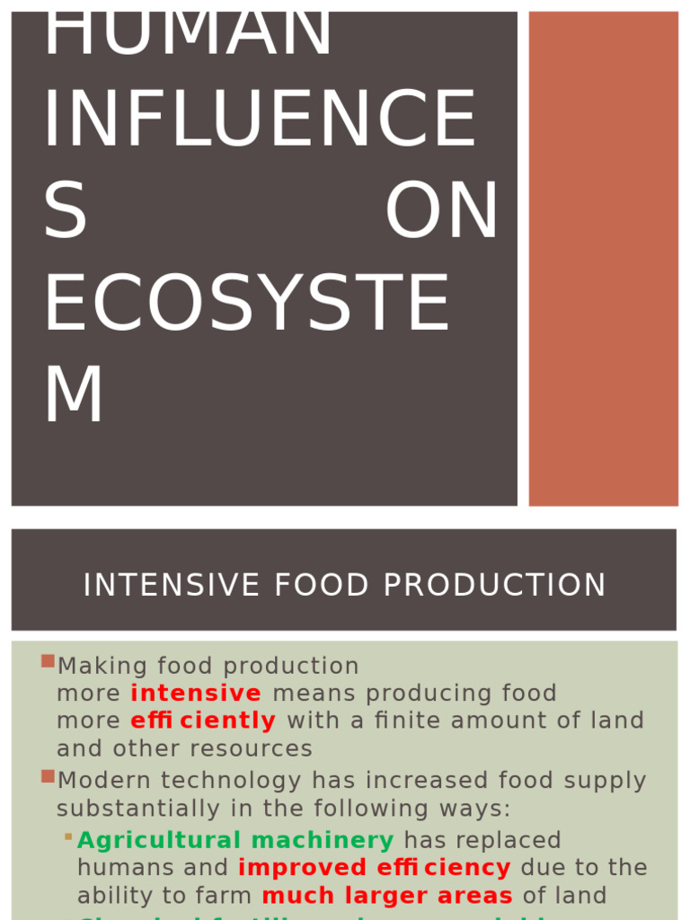 Human Influences On Ecosystem | PDF