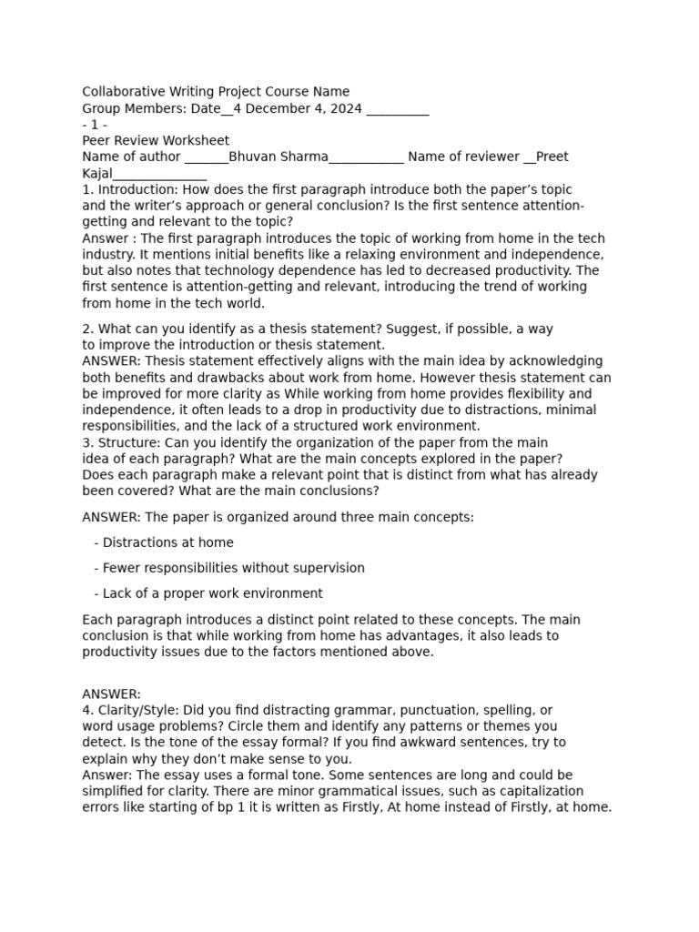 Peer Evaluation Eng Pdf Human Communication