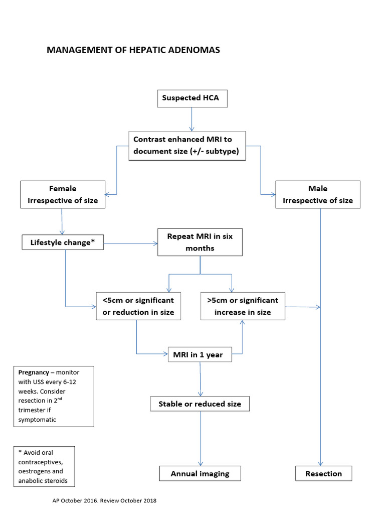 Management of Hepatic Adenomas | PDF