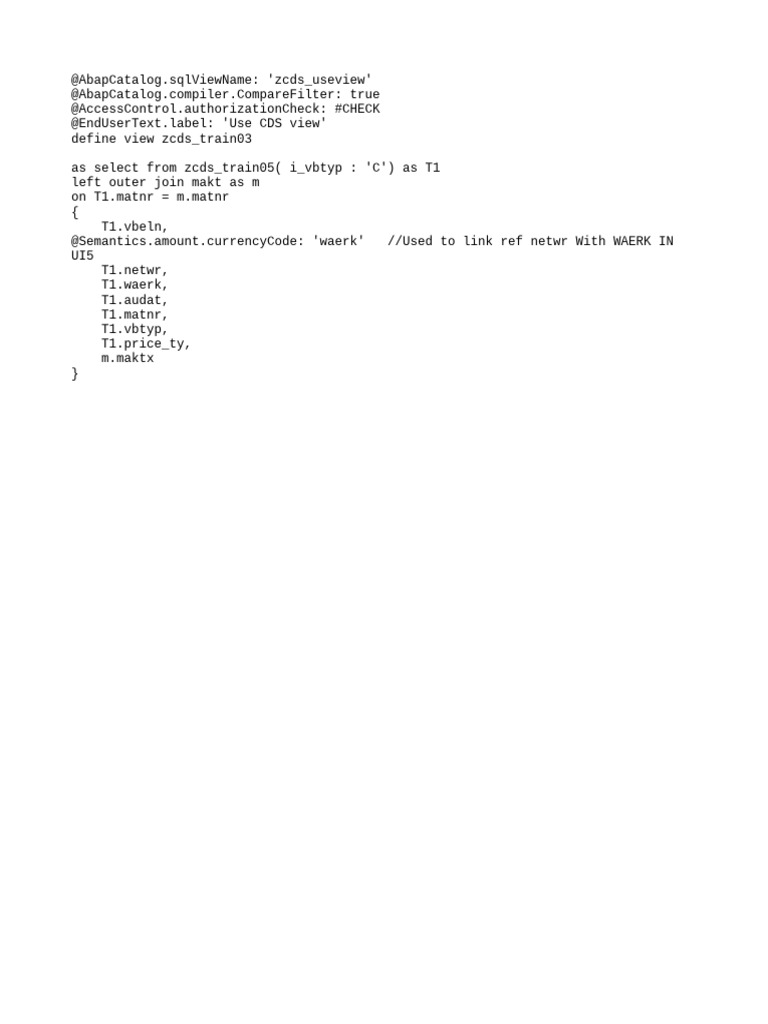 Role of Annotations in CDS View | PDF