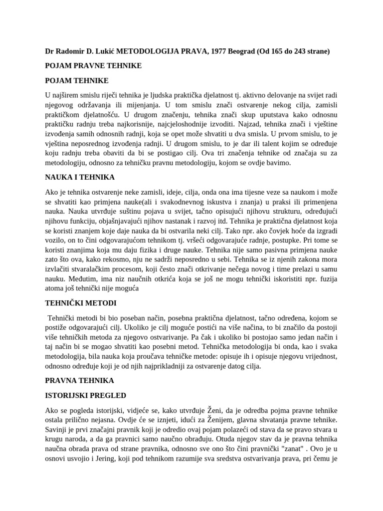 Metodologija Prava Završni | PDF