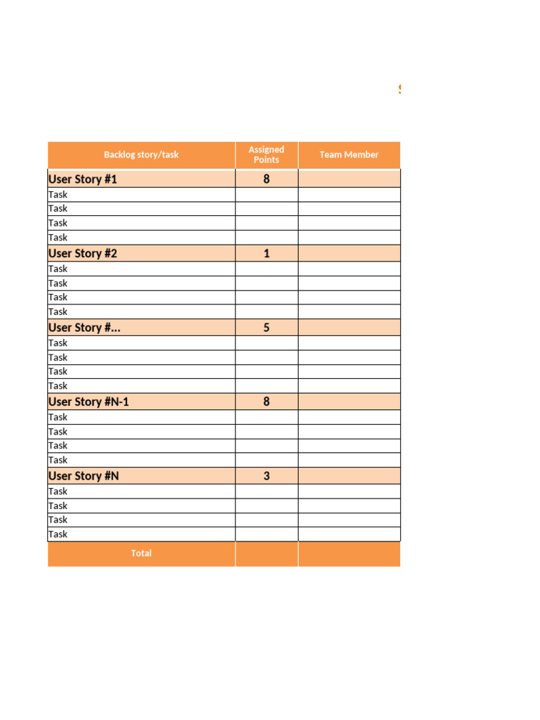 Sprint Backlog Template | PDF | Computer Engineering | Computer Programming