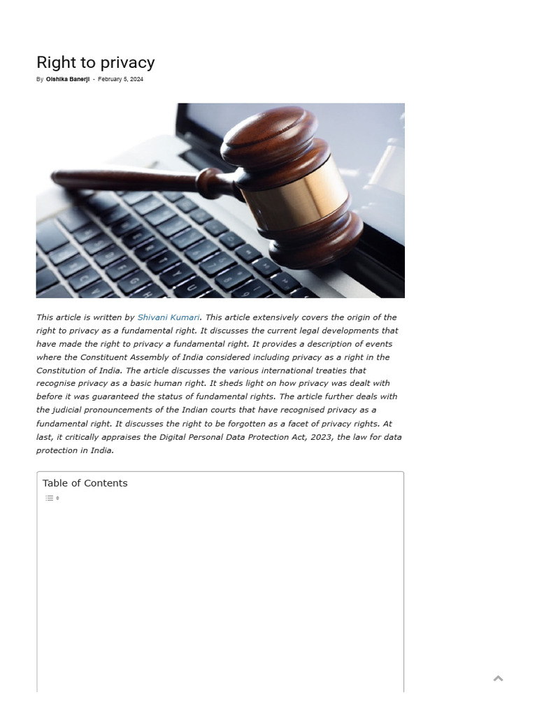 Privacy Rights and DPDP Act Overview | PDF | Privacy | Right To Privacy