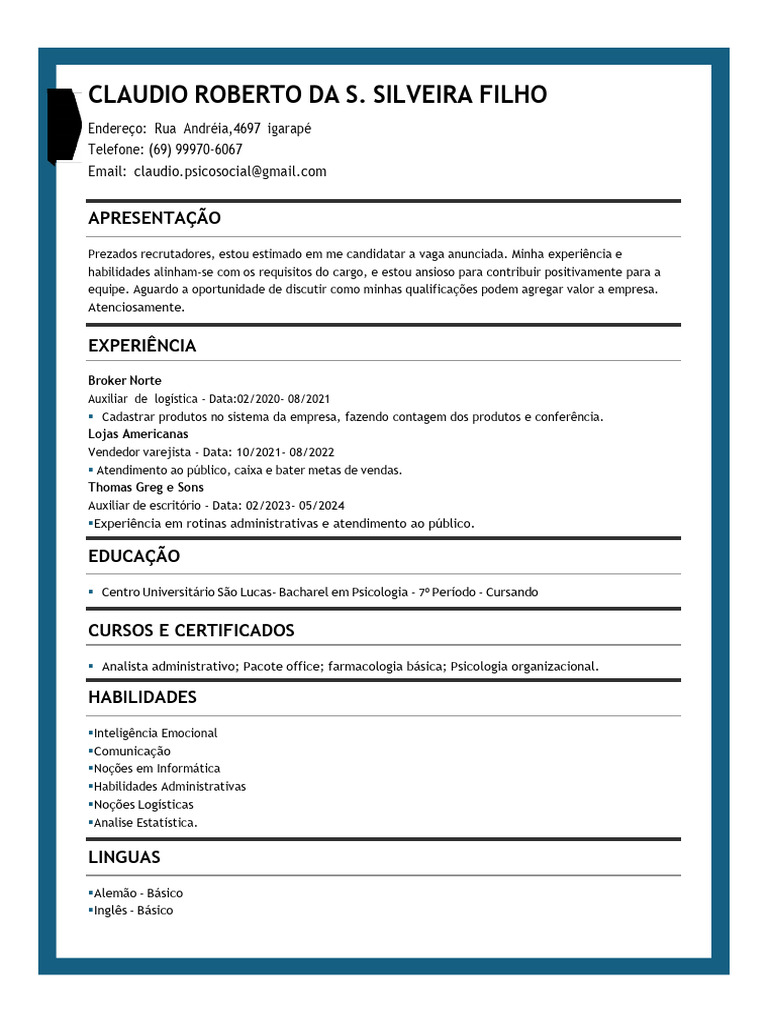 Curriculo_Claudio_(1)-1- (2) | PDF