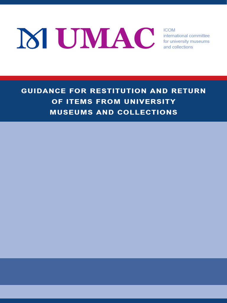 UMAC Guidance Restitution 2022 | PDF | Museum
