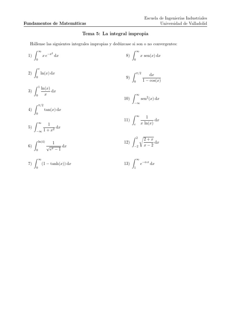 05 - Integral Impropia | PDF