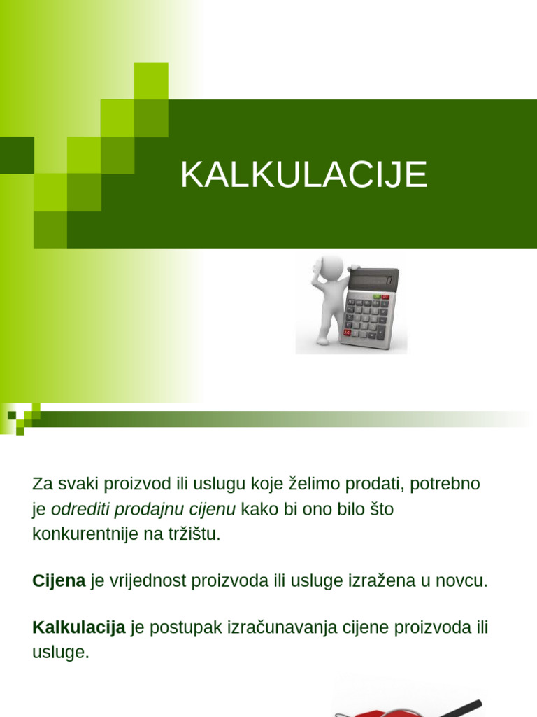 THK GM Kalkulacije-Jela 4-Razred | PDF