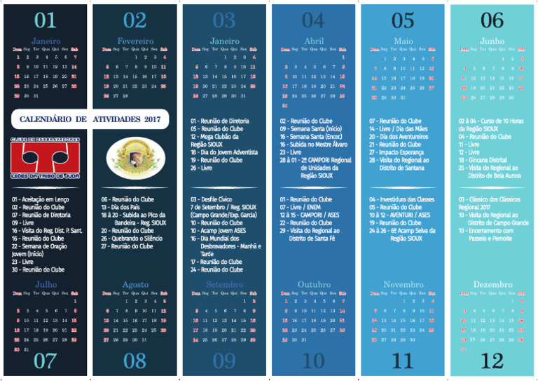 Pathfinder '17 Official Calendar - PT - Rev 01 | PDF