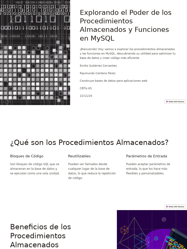 Explorando El Poder de Los Procedimientos Almacenados y Funciones en MySQL | PDF | SQL | Mi sql