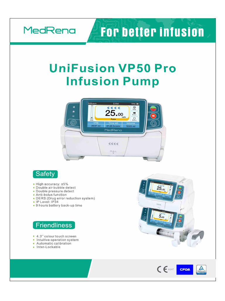 Medrena UnifusionVP50ProInfusionPump | PDF