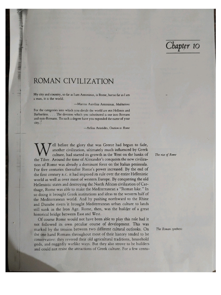 Roman Civilization | PDF